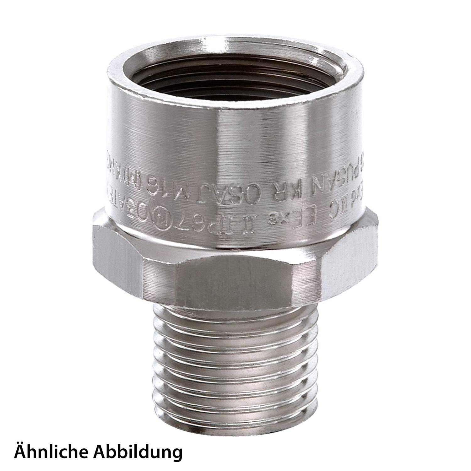 50065703 WISKA ATEX extension M/M from M63x1.5 at M75x1.5 Hexagon Brass ...