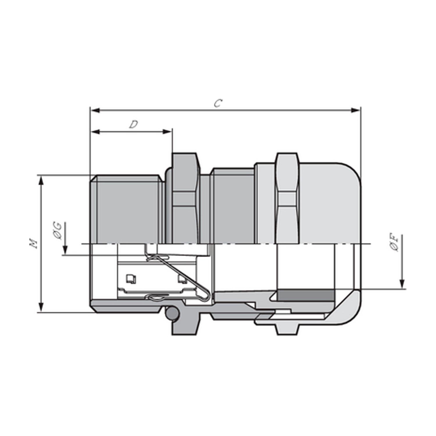 53112610 LAPP Verschraubung EMV M12x1,5 SSC-M12 Messing (CuZn) vernickelt 1