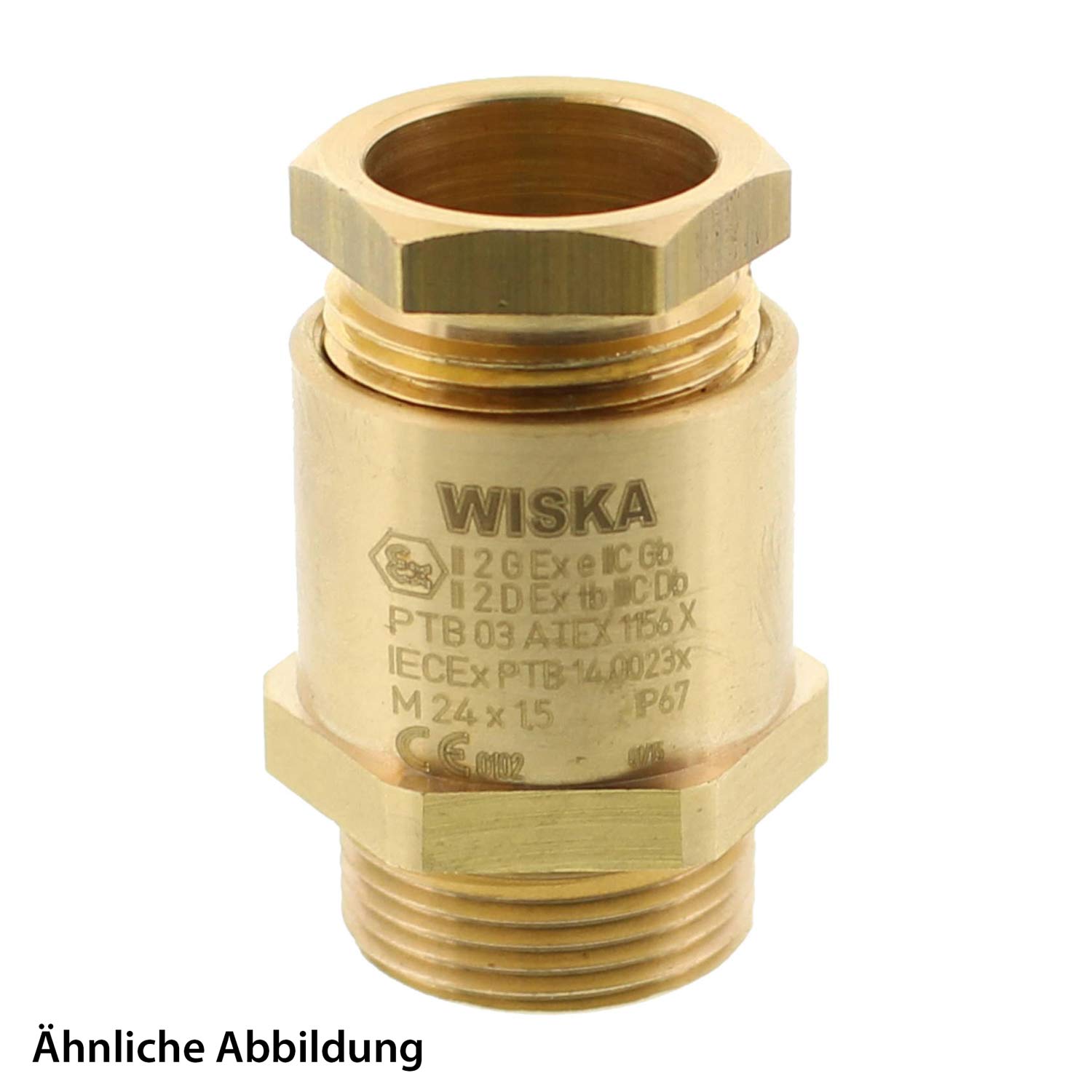 10030033 WISKA Maritime ATEX connector M30x2 Hexagon w. seal/pressure ...