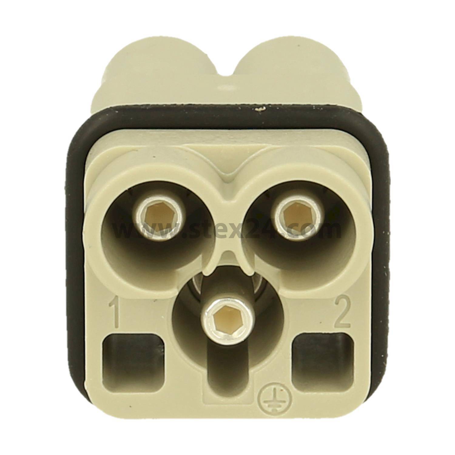 09120022655 HARTING Han Q2/0 Pin insert (M) Axial screw connection, 2 ...